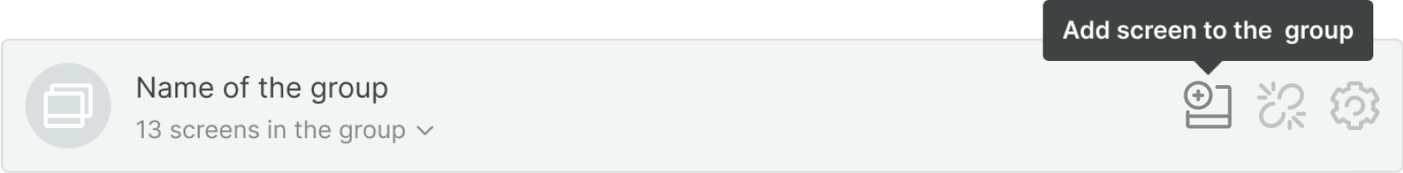 Knowlege-base: Group of screens