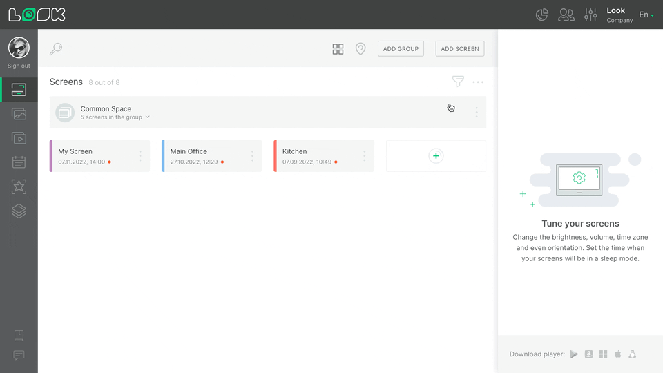 Knowlege-base: Search and Filter Screens