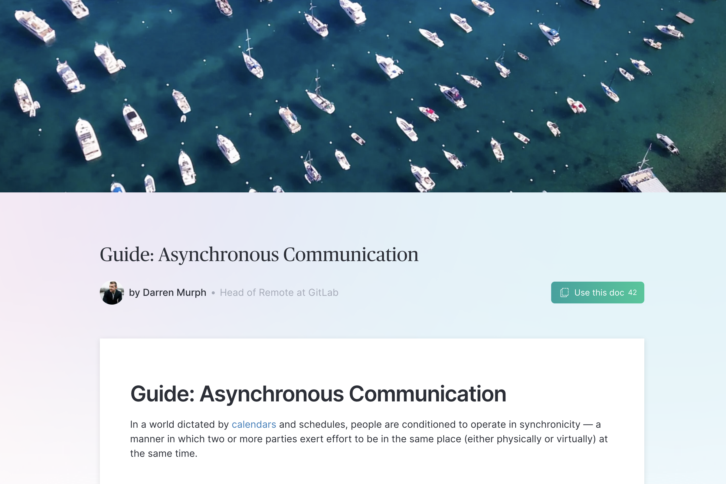 Almanac Template: Guide to Asynchronous Communication