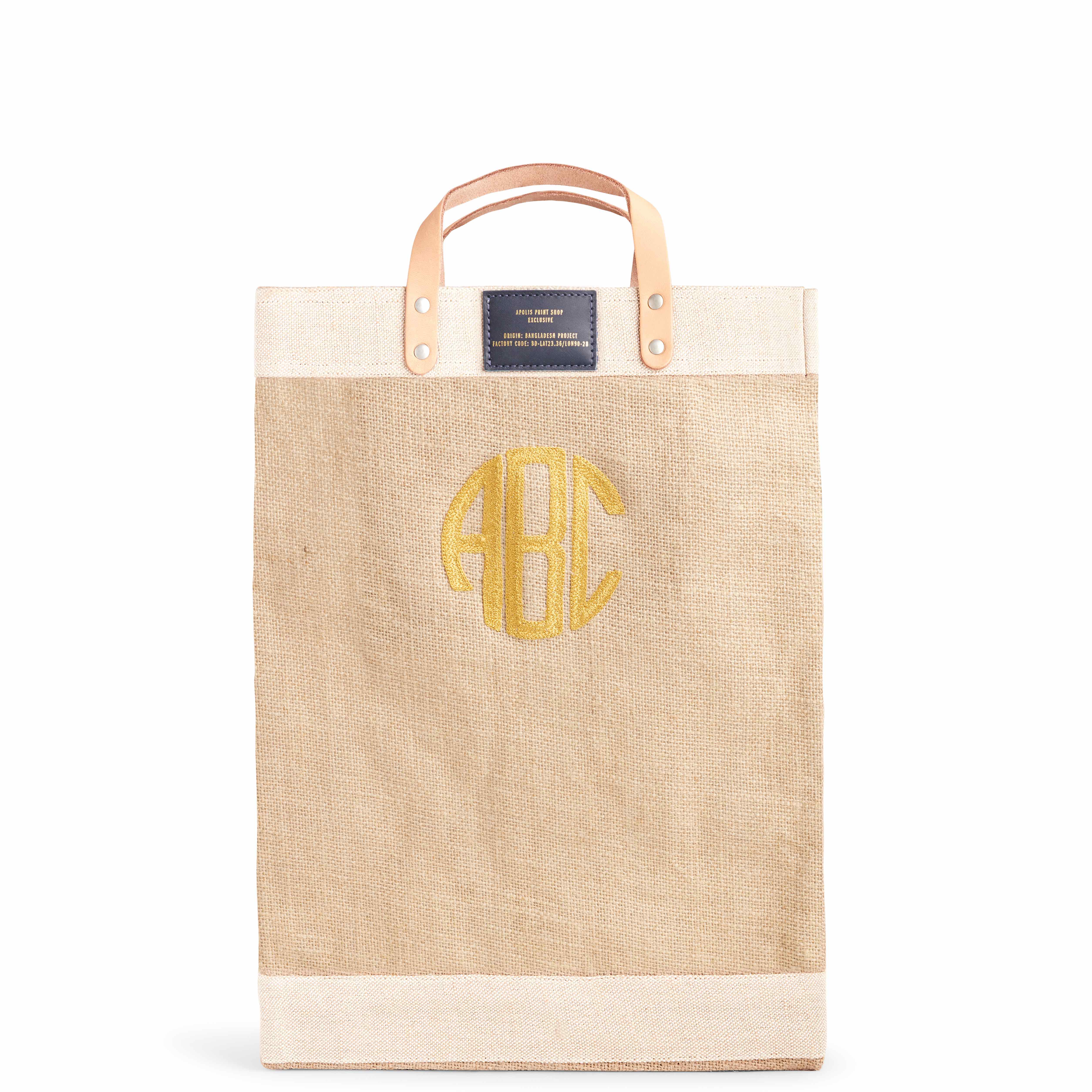 Gold Monogram Market Bag – Launch