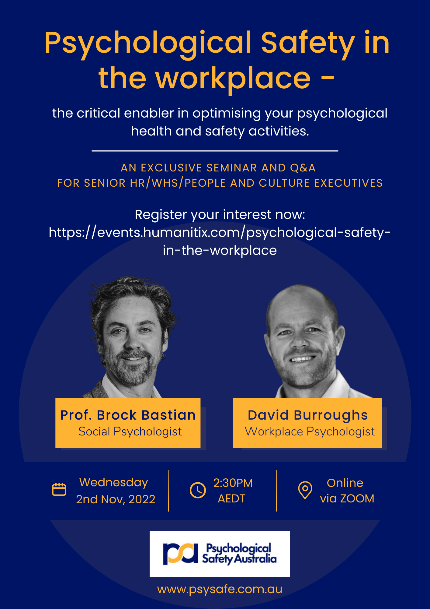 Psychological Safety in the Workplace - an exclusive seminar and Q&A