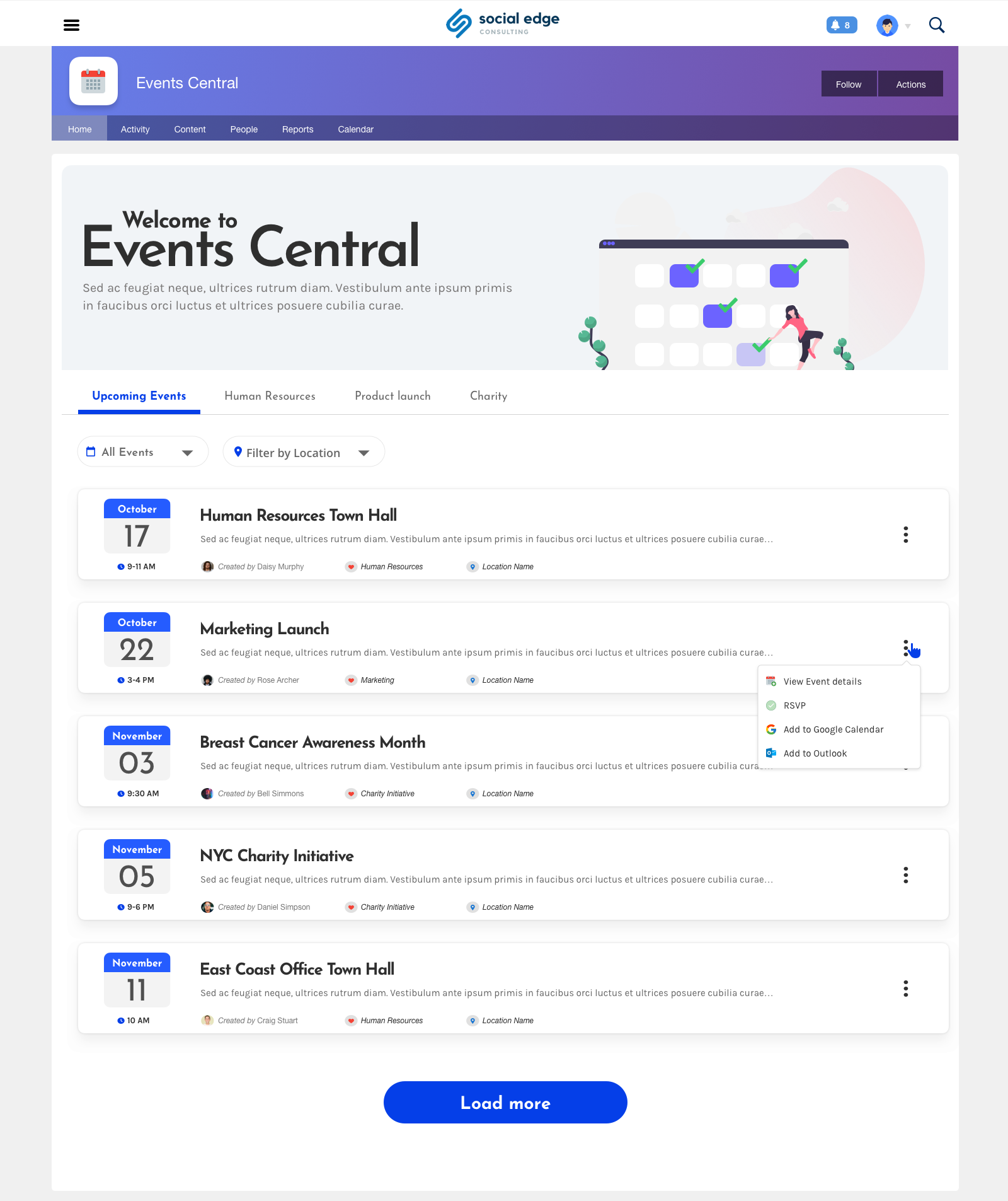 New Custom Event Tile for Jive | Social Edge Consulting