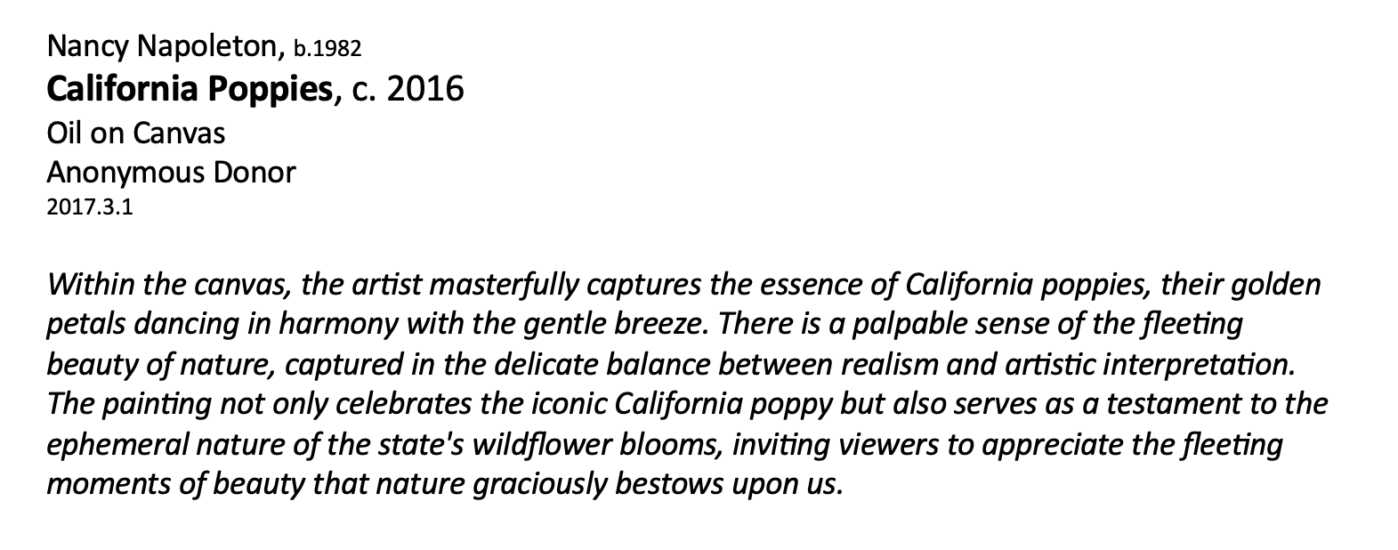 MasterIt | Creating Exhibition Labels with CatalogIt - CatalogIt
