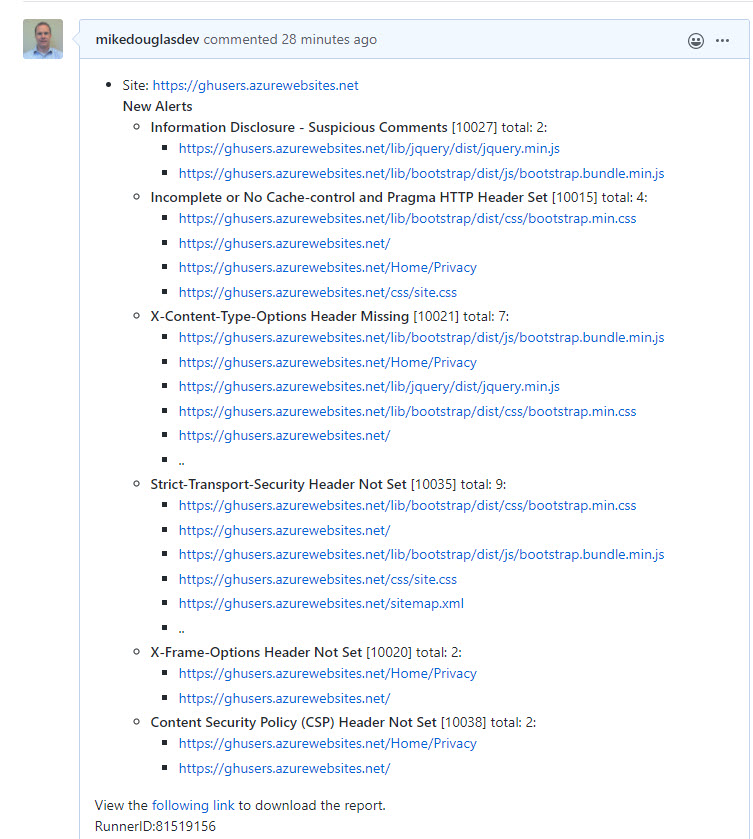 Fixing OWASP ZAP Baseline Scan Alerts for ASP.NET Core Web Application