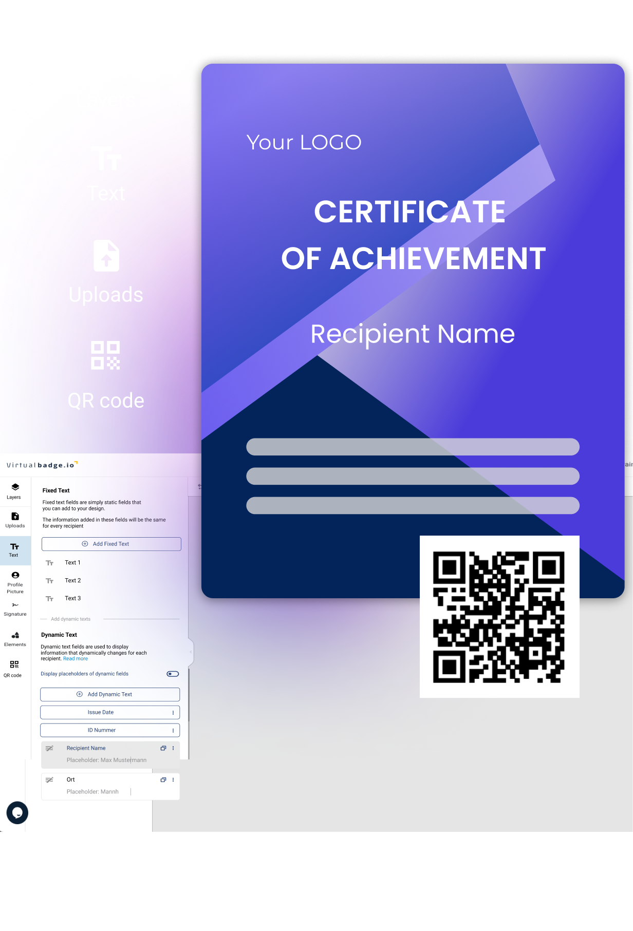 Design your Digital Certificates | Virtualbadge.io
