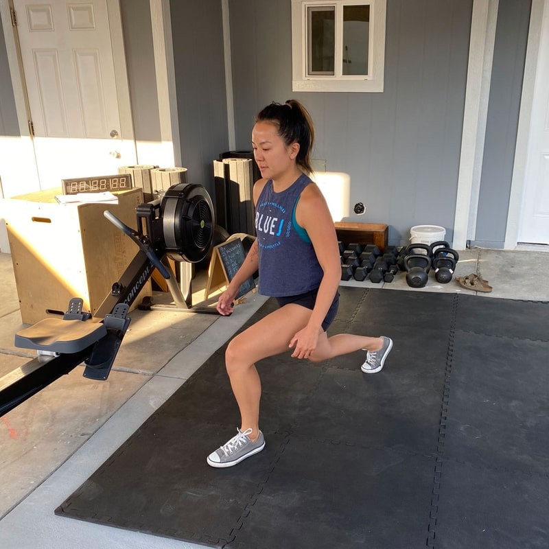 Rotational Clean to Forward Lunge - Gymparty