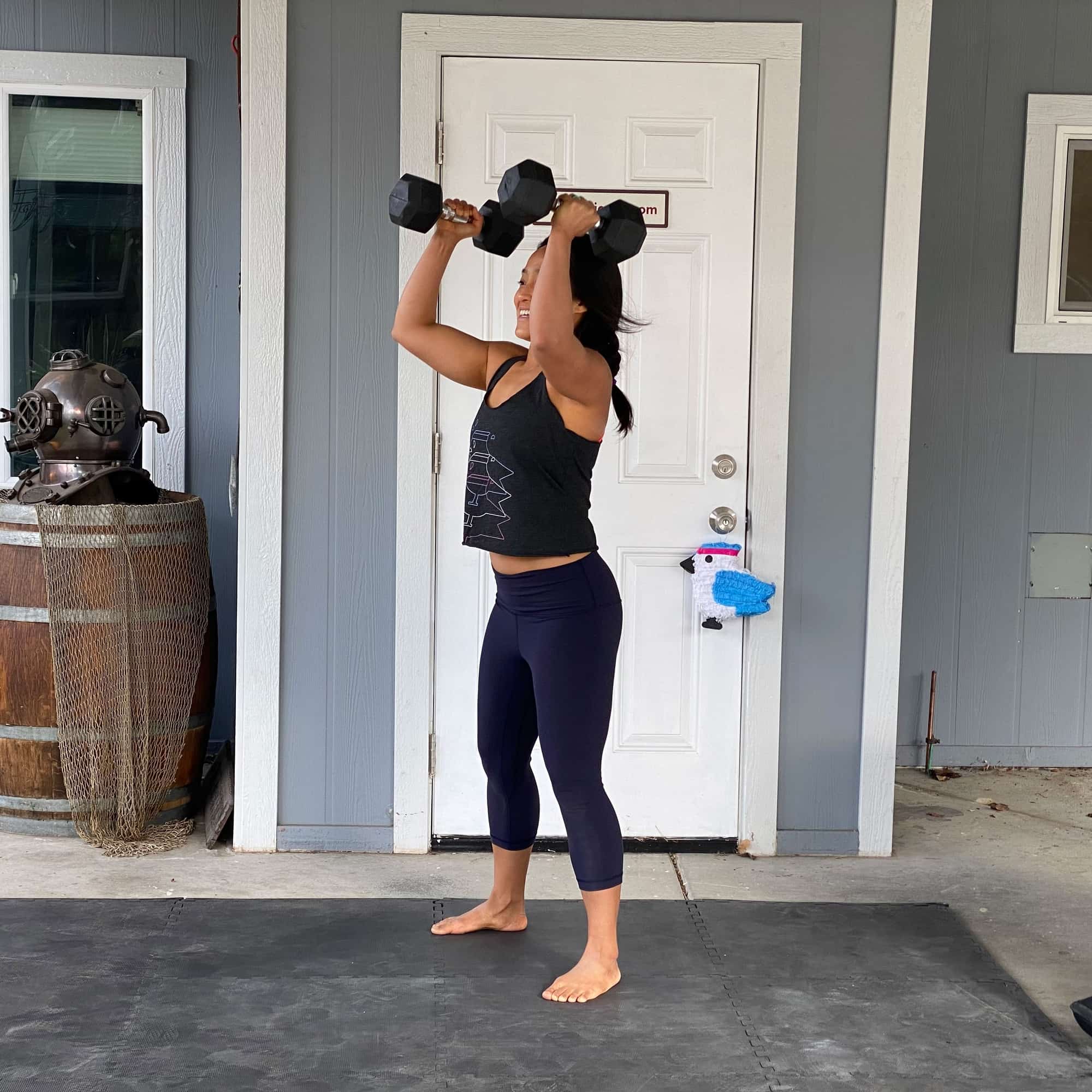 Hang Squat Clean Thrusters (Hang Clusters) - Gymparty