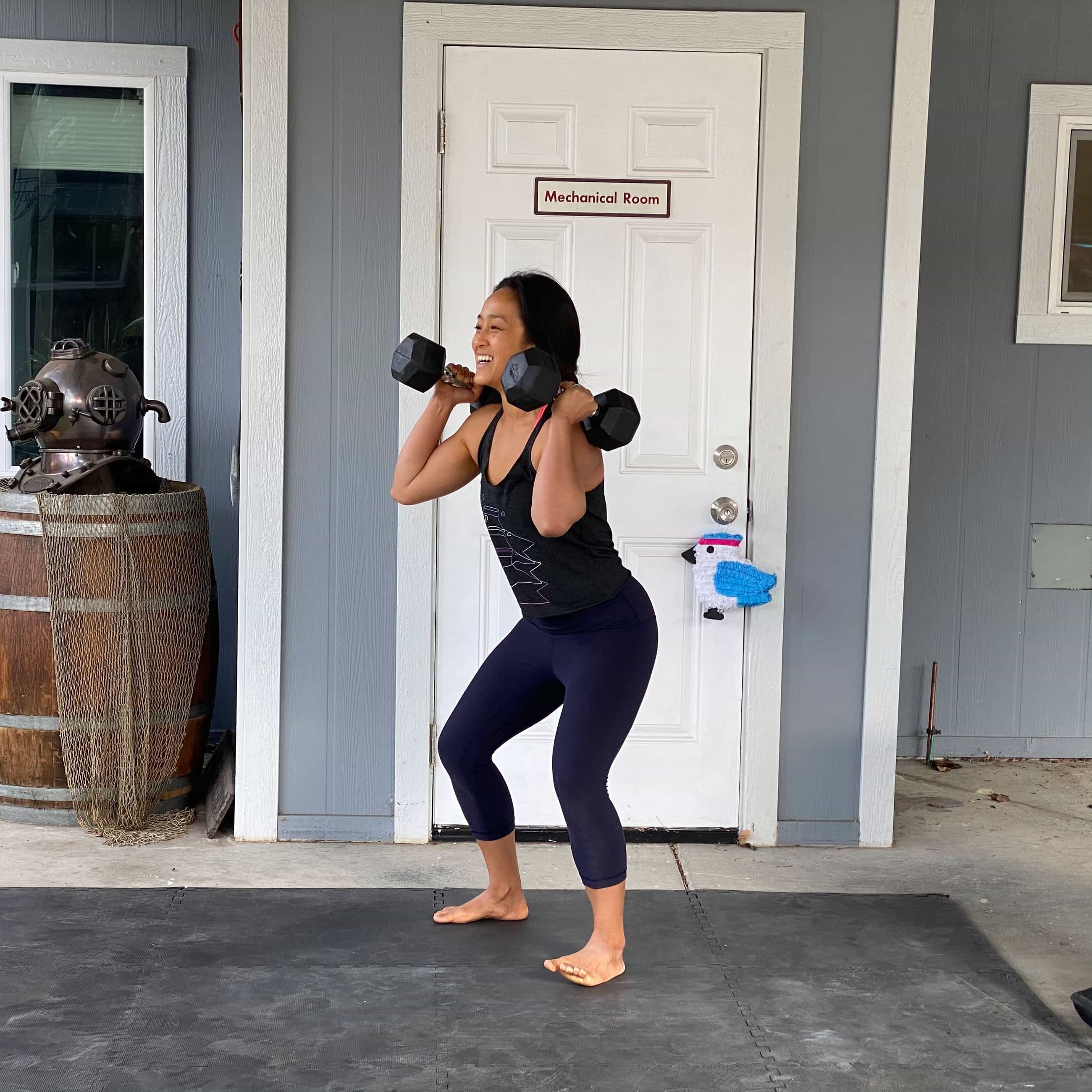 Hang Squat Clean Thrusters (Hang Clusters) - Gymparty