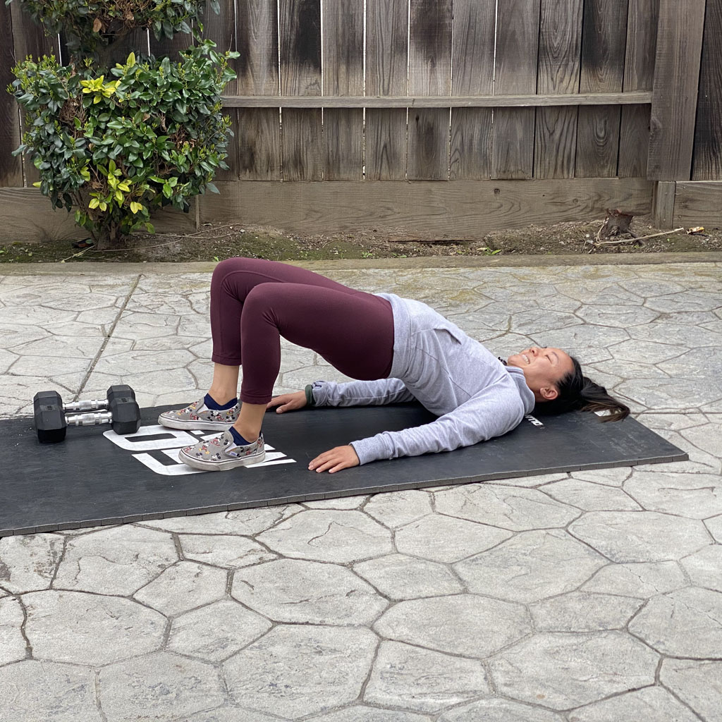 Back Supported Glute Bridges - Gymparty