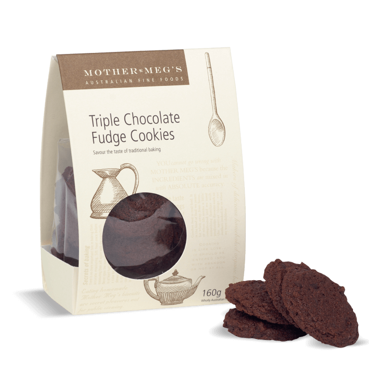 Triple Chocolate Fudge Biscuits - Mother Meg's