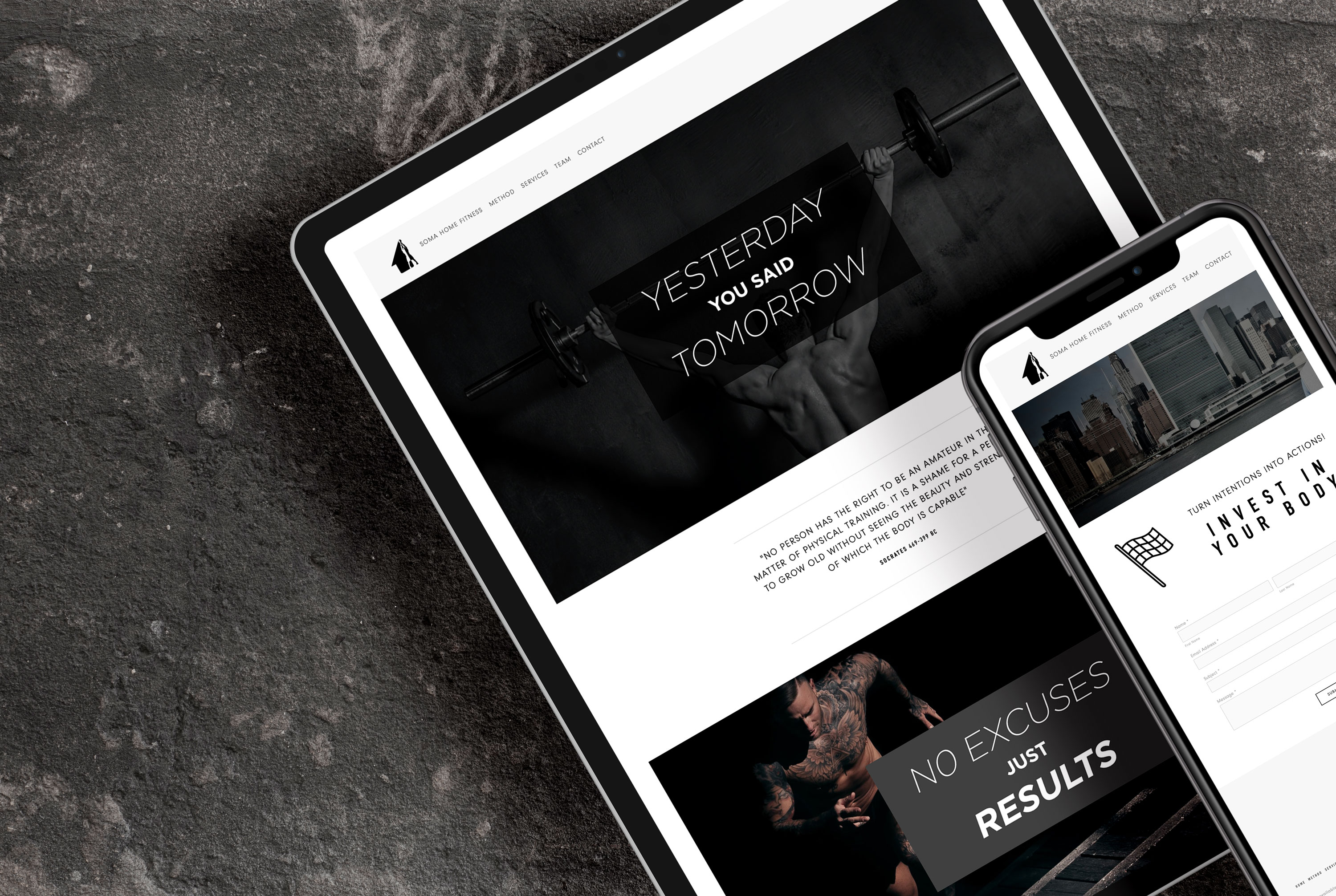 New York City in-home fitness training brand and website. | BrandSpace Studio
