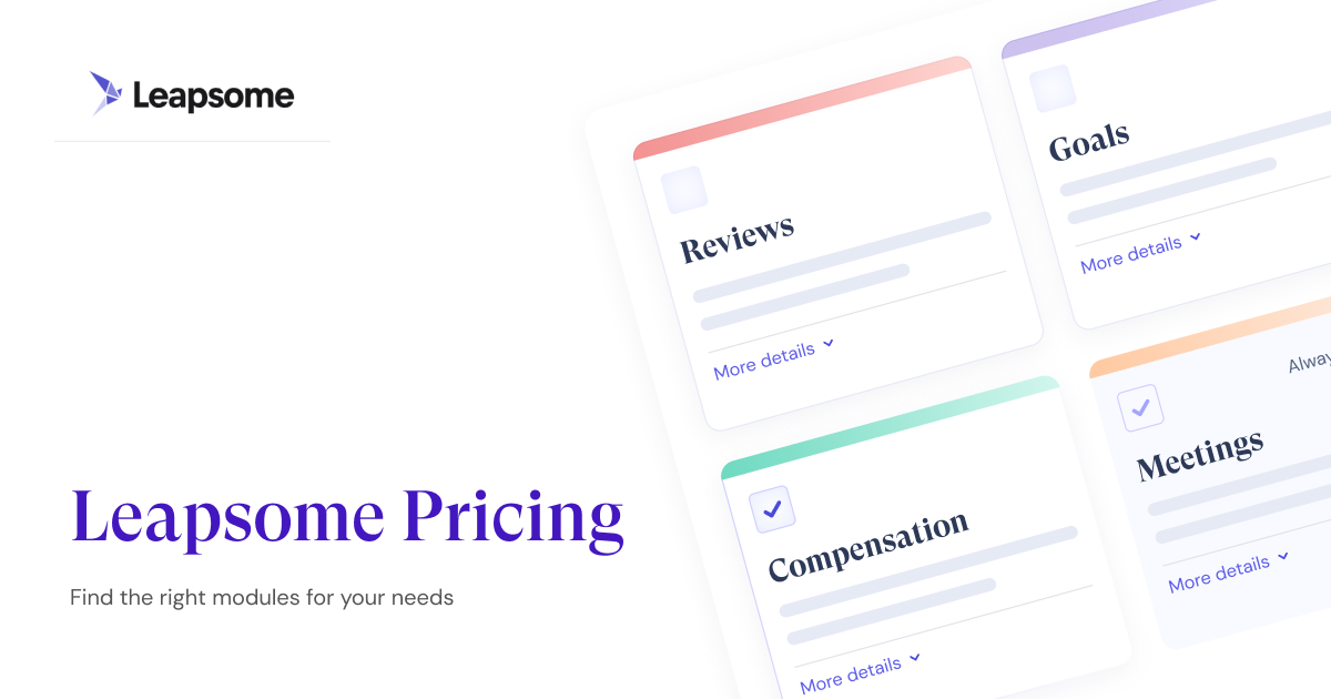 Simple pricing that adjusts to your needs | Leapsome
