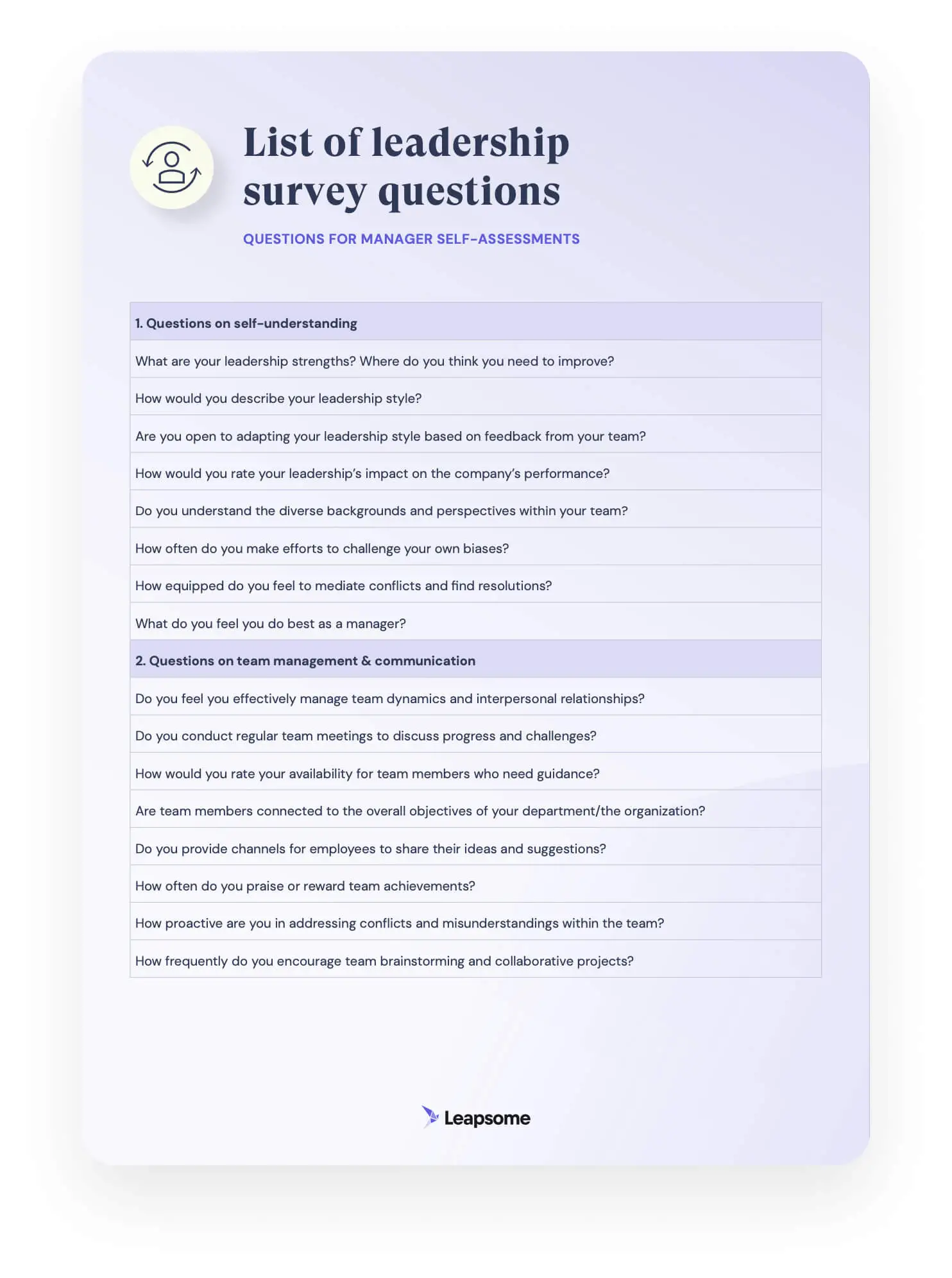 64 Key Leadership Survey Questions to Ask Your People