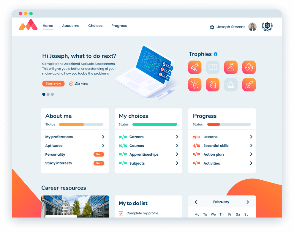 Career Profiling for Students - Online Platform