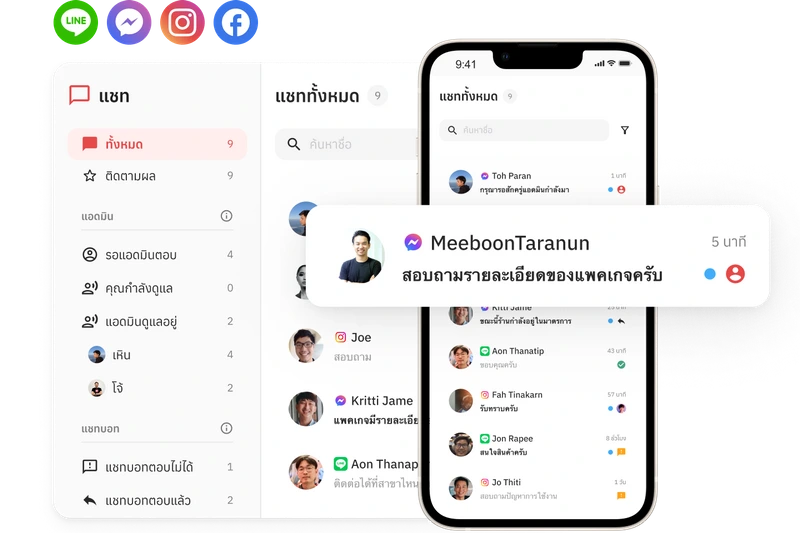 Oho Chat ระบบจัดการแชทบริการลูกค้า+CRM พร้อมวัดผลแอดมิน