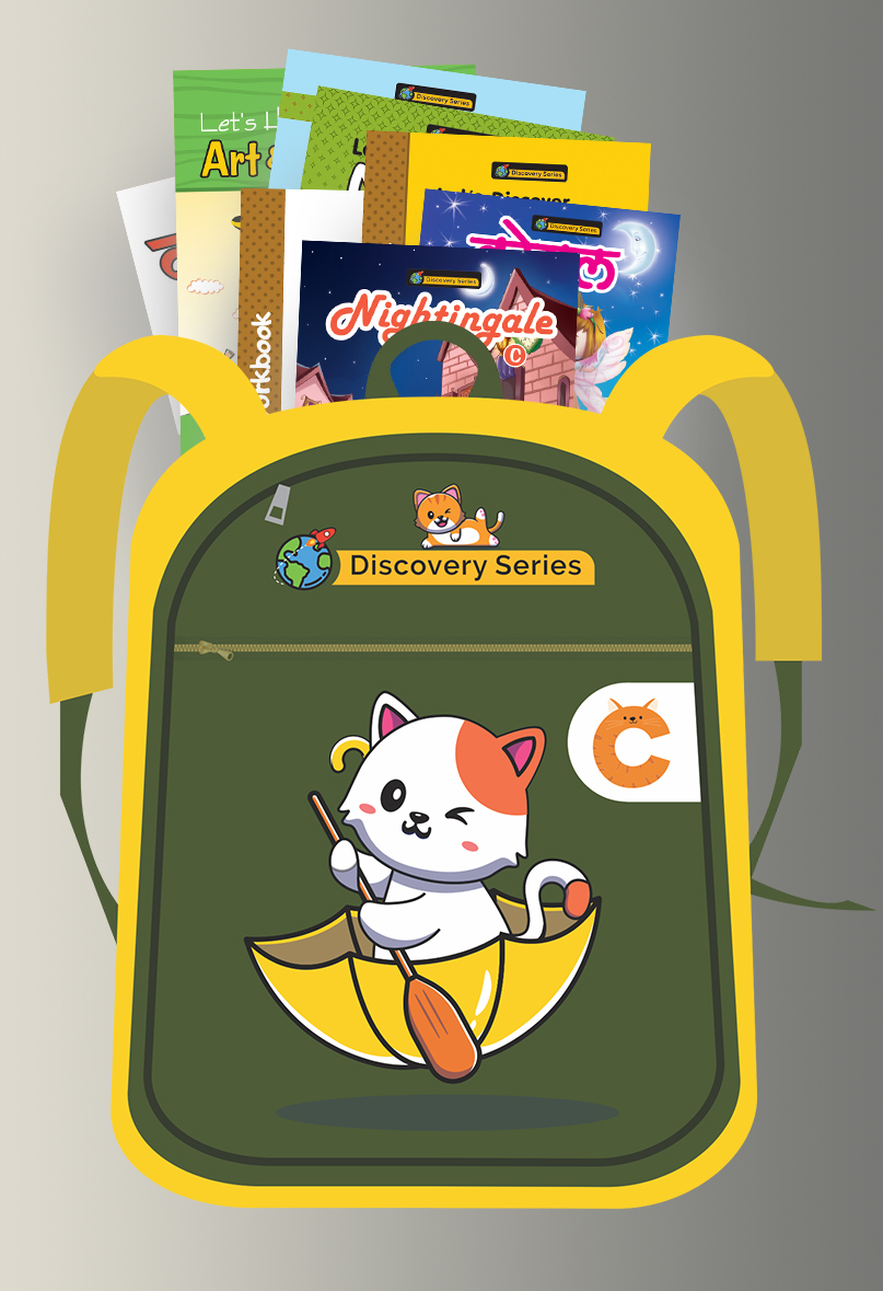 Educart UKG School Kit (School bag+10 books For 4-7 Years)