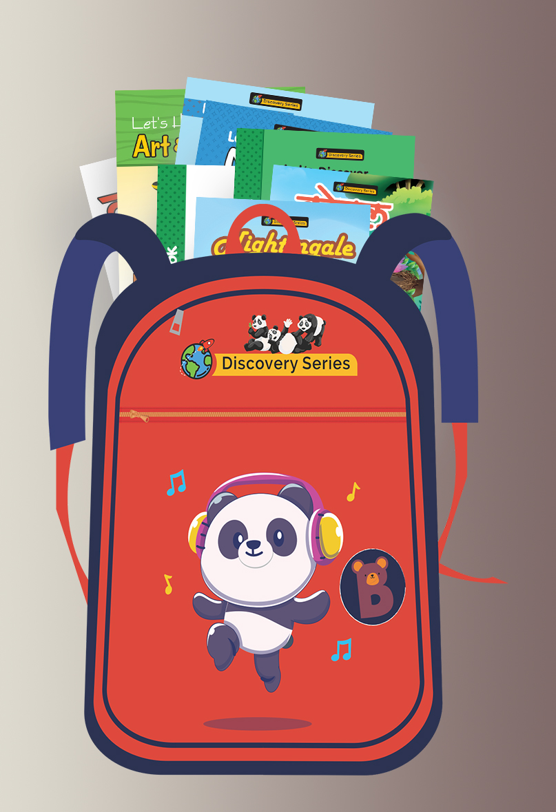 Educart LKG School Kit (School bag+10 books For 3-6 Years )
