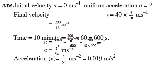 Uniform Acceleration Formula