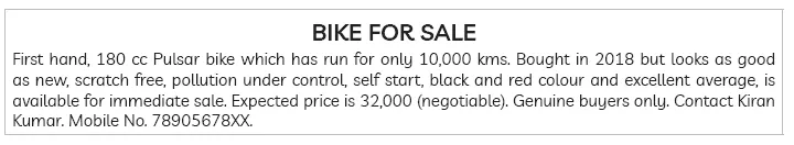 Advertisement writing: Format, Samples, Examples & Practice Questions ...