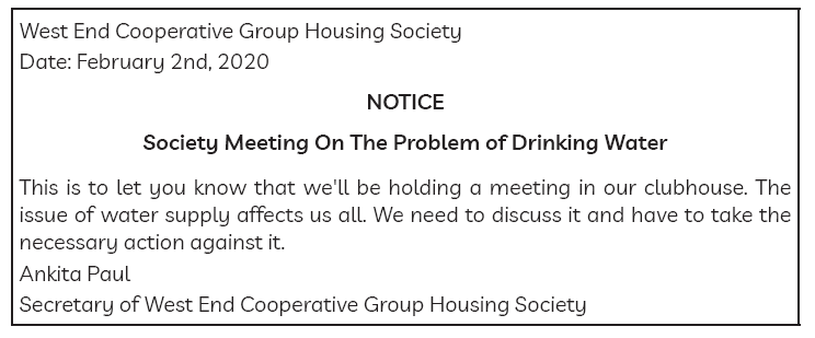 Notice writing: Format, Tips, Examples & Practice Questions in PDF