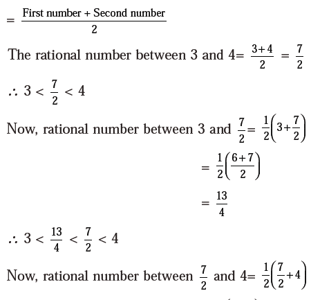 Find six rational numbers between 3 and 4.