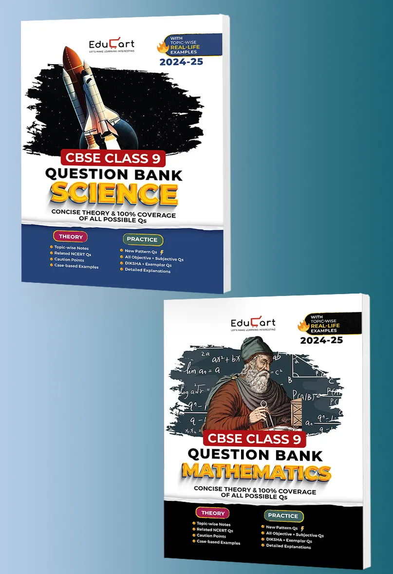 Educart CBSE Class 9 Question Bank Science & Math 2024-25 Bundle