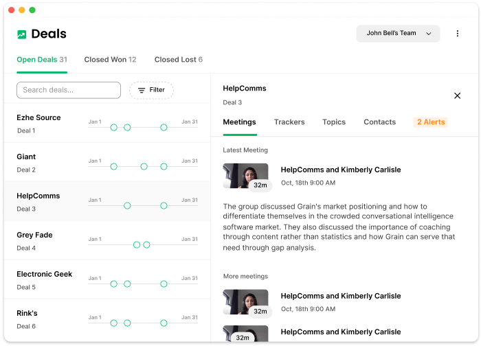 Grain | Conversation Intelligence and AI Sales Assistant
