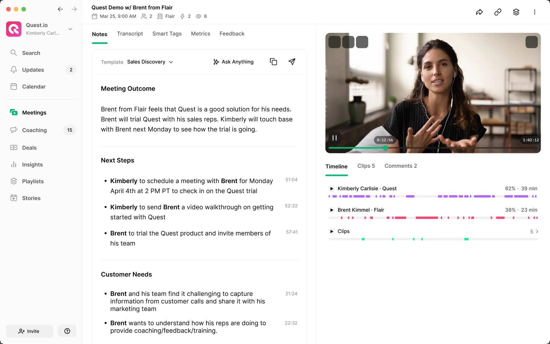 Grain | Conversation Intelligence and AI Sales Assistant