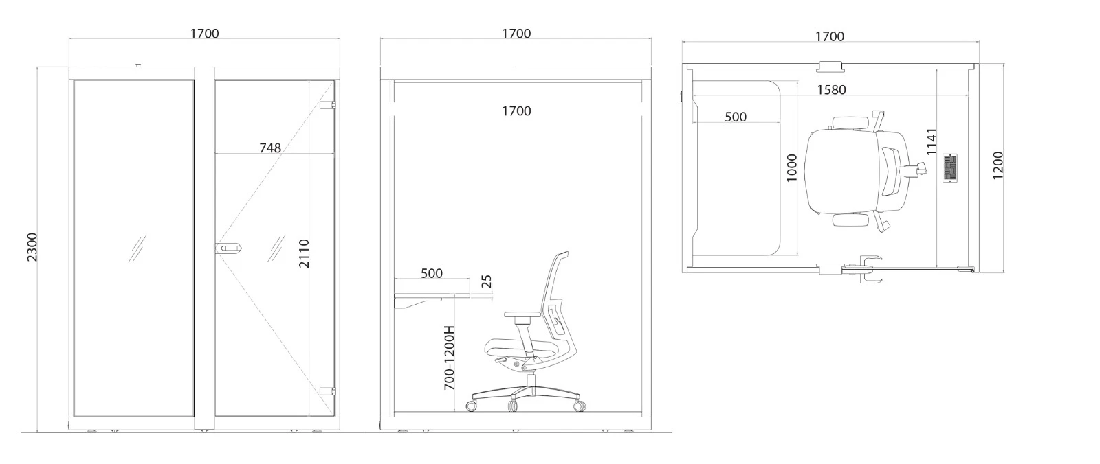 Premium Soundproof Office Work Pod | Peacepod
