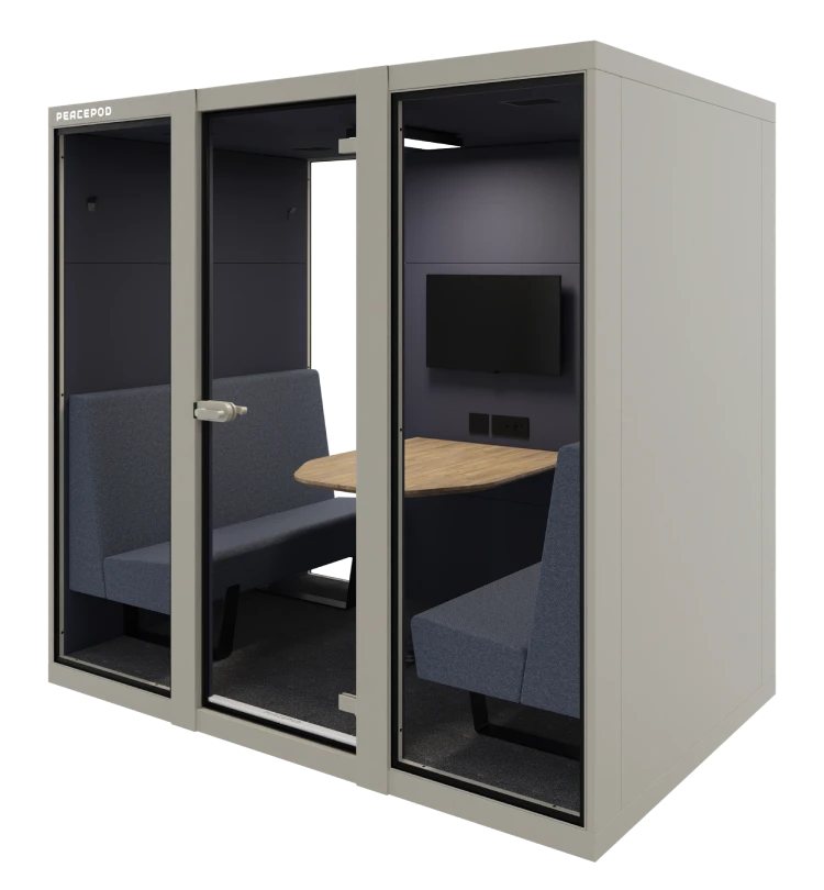Premium Soundproof 4-person Meeting Room | Peacepod