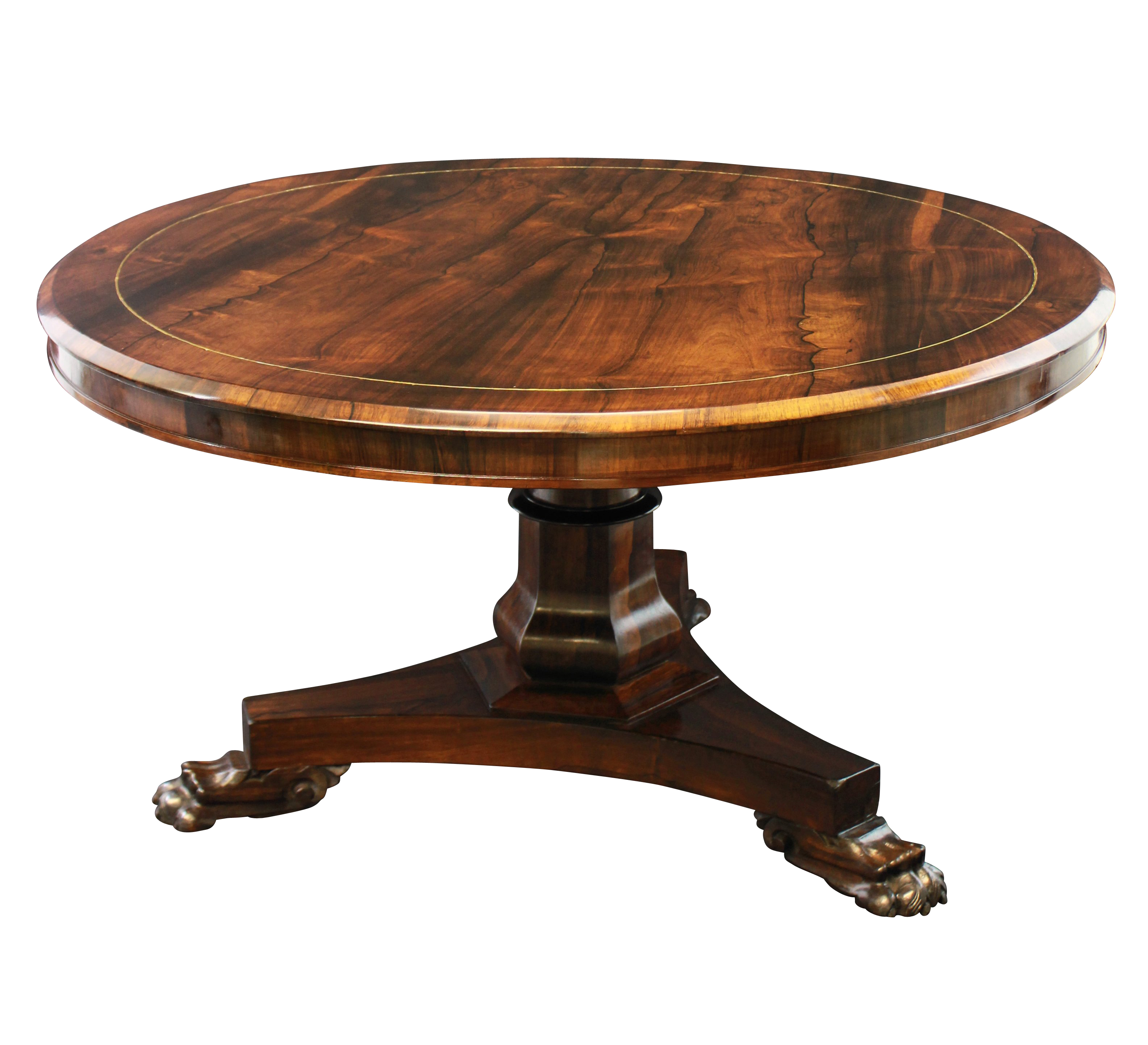 A LARGE ENGLISH REGENCY ROSEWOOD CENTRE TABLE - Ebury Trading
