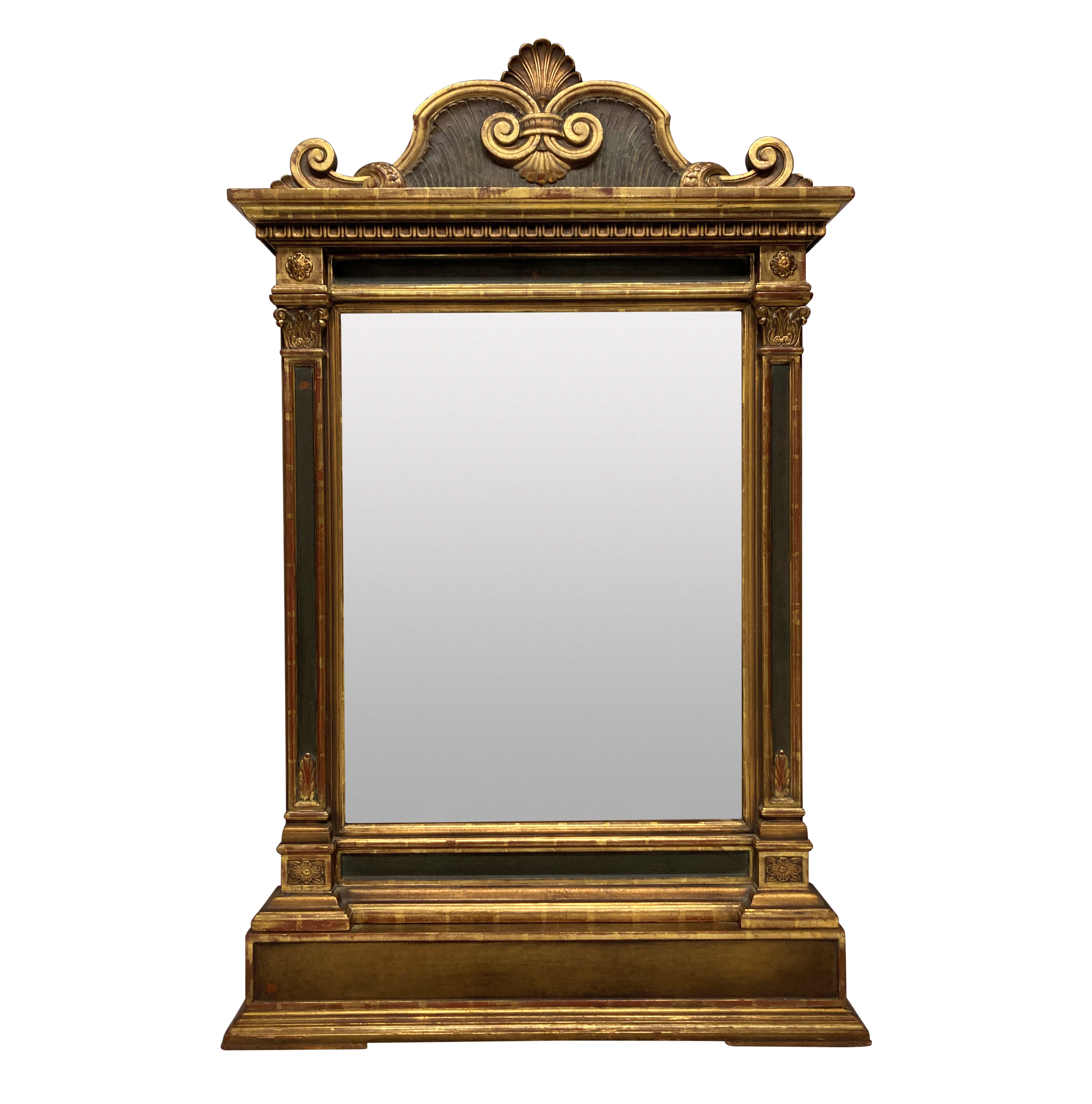 AN ITALIAN RENAISSANCE GILTWOOD TABERNACLE MIRROR - Ebury Trading