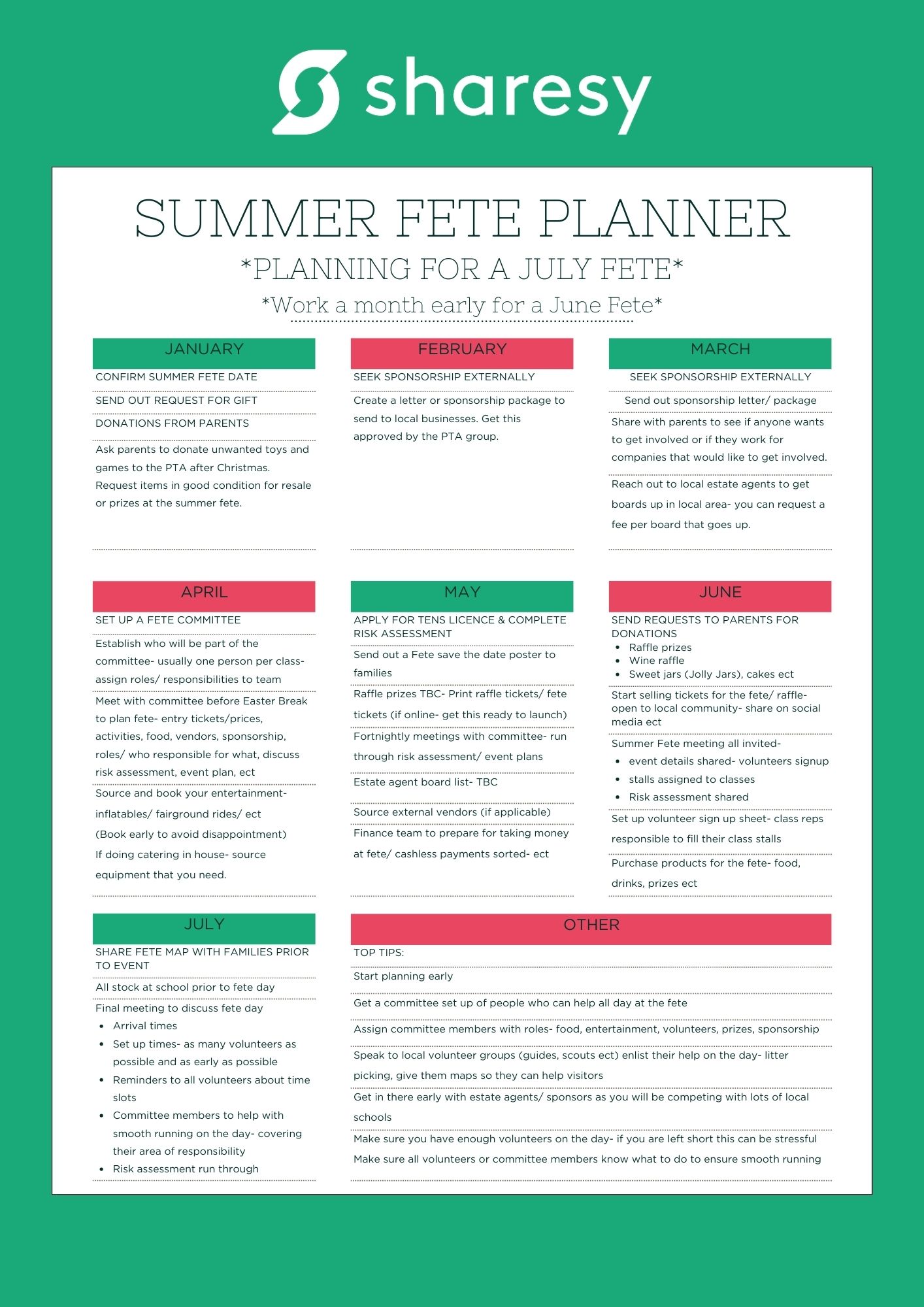 PTA Fundraising Ideas: Planning a School Summer Fete