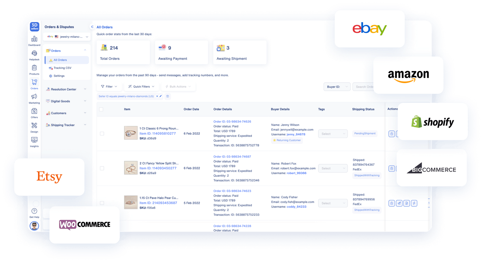 All-in-One E-Commerce Order Management System | 3Dsellers