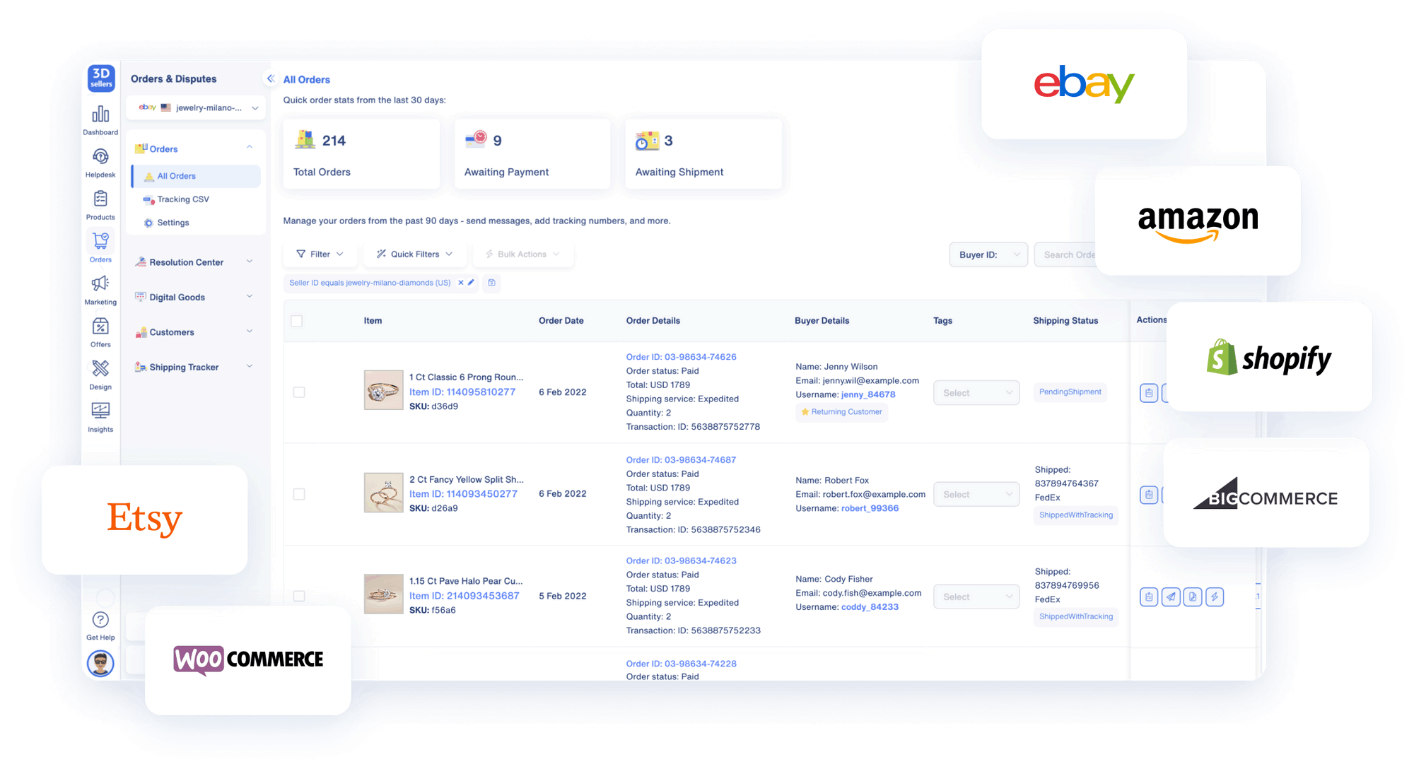 All-in-One E-Commerce Order Management System | 3Dsellers