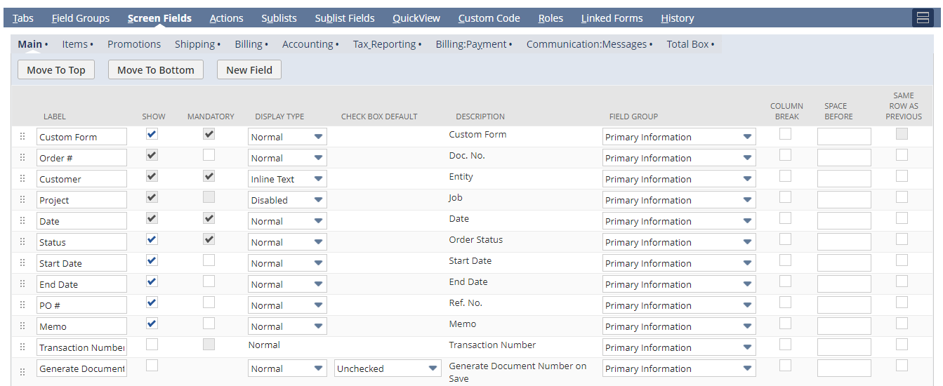 Improve NetSuite Navigation With Form Customization