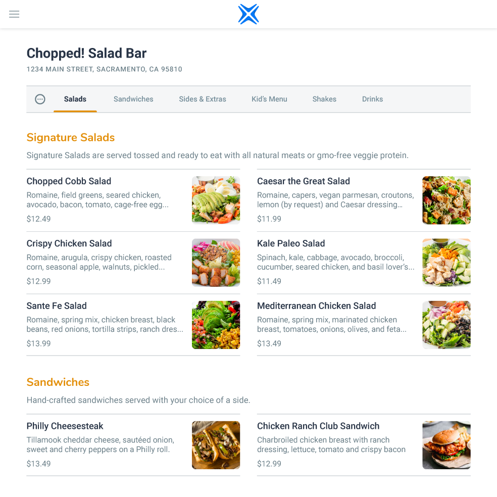 Online Ordering | Parse Pay