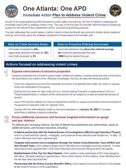 One Atlanta - Police Reform