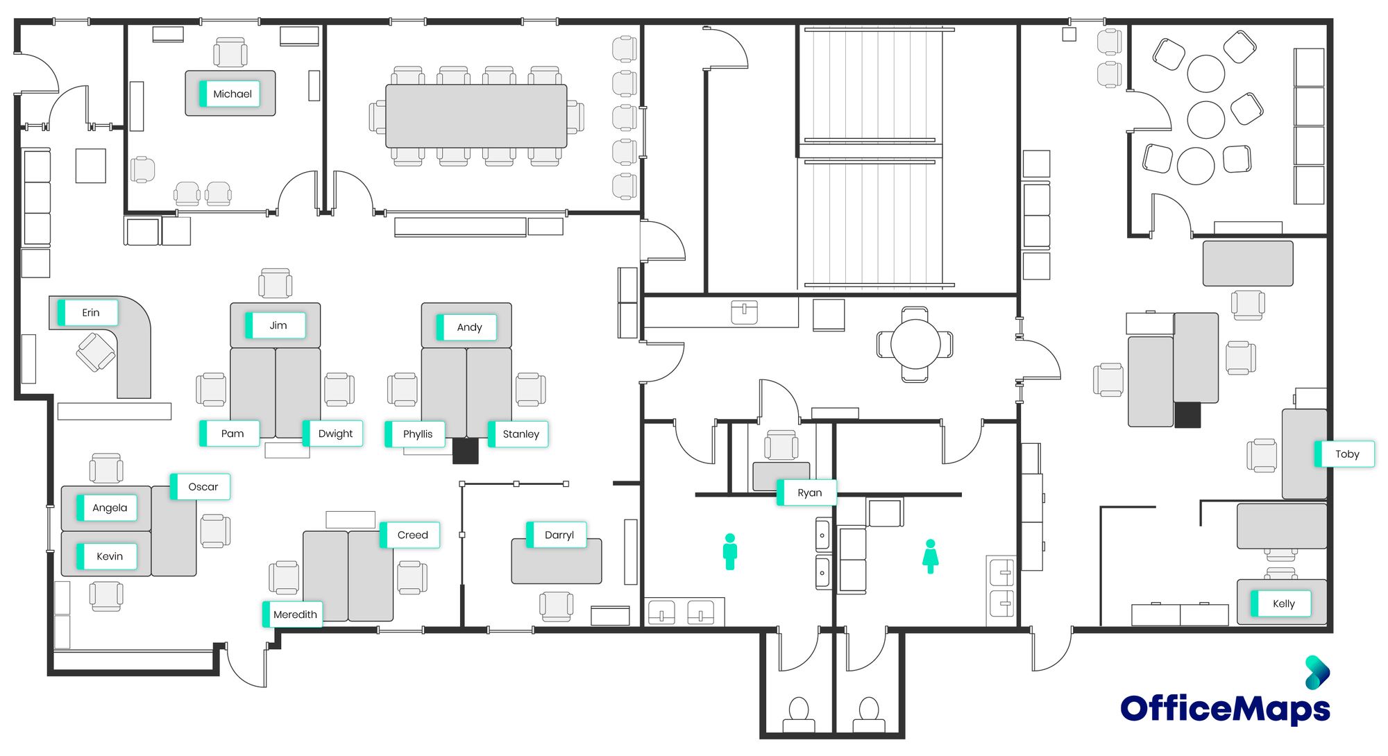 Map Of The Office Dunder Mifflin