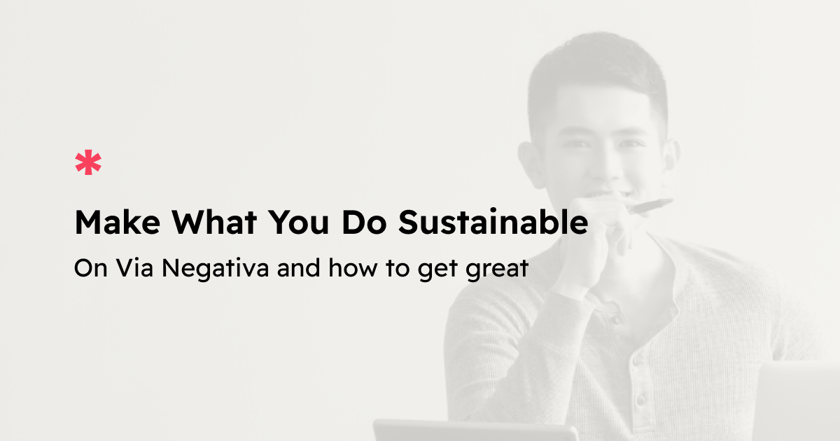 Make What You Do Sustainable | Dean Yeong