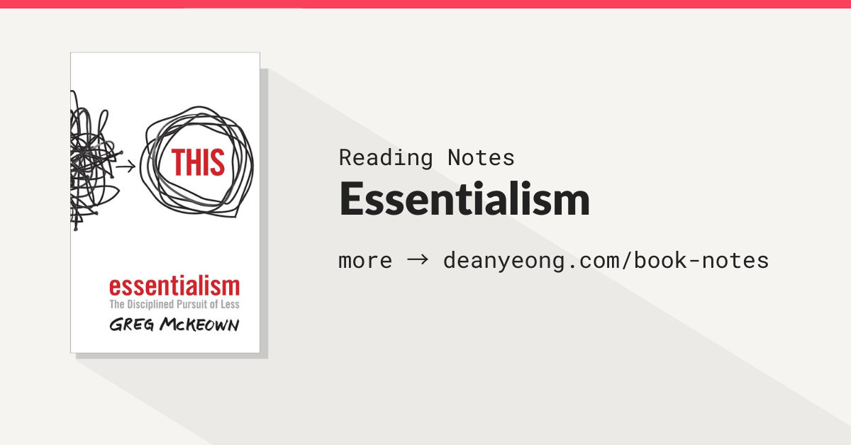 Book Summary: Essentialism by Grey McKeown