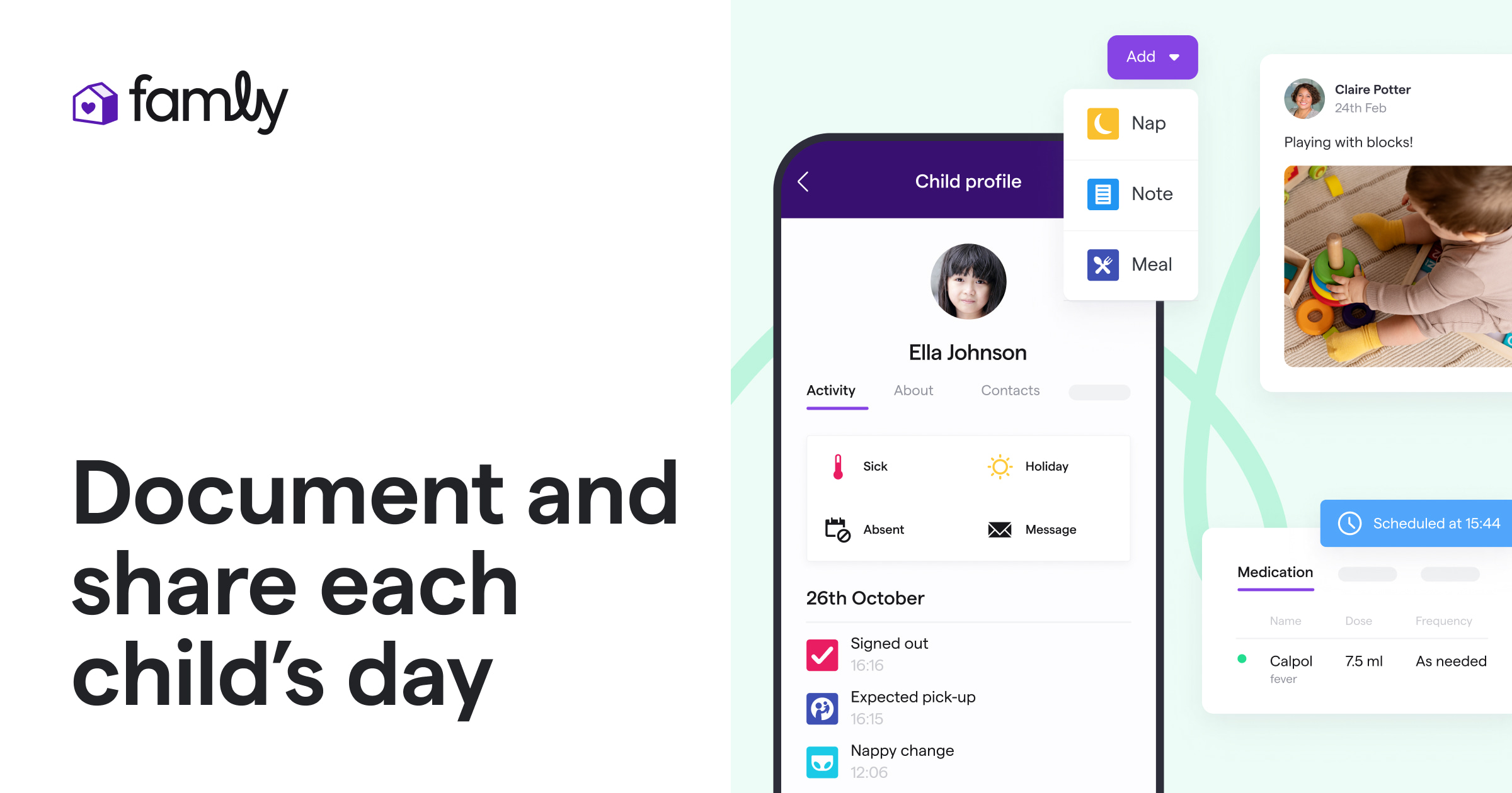 Daily logs for your childcare setting I Famly