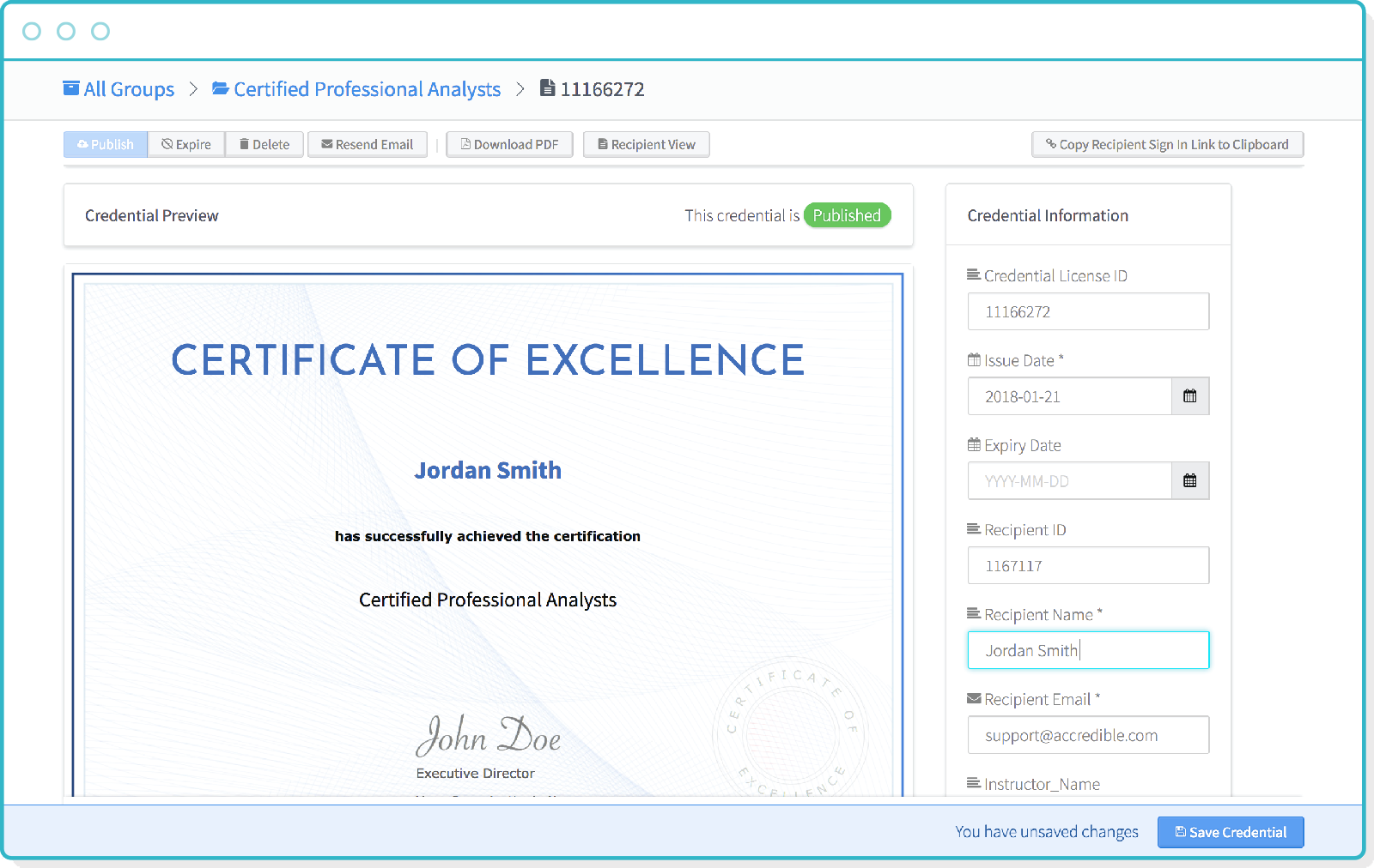 Accredible Digital Credential Solution