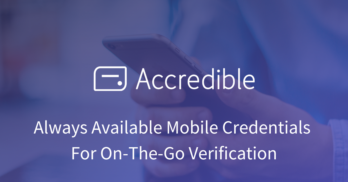 Always Available Portable Credentials For On-The-Go Verification