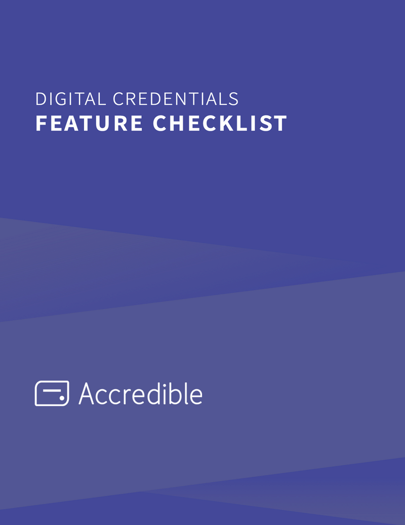 Digital Credentials Feature Checklist | Accredible