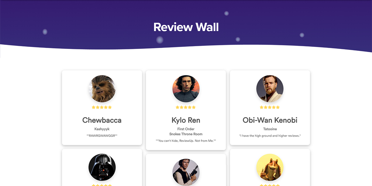 Review Wall