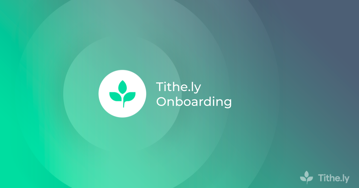 Tithely Onboarding