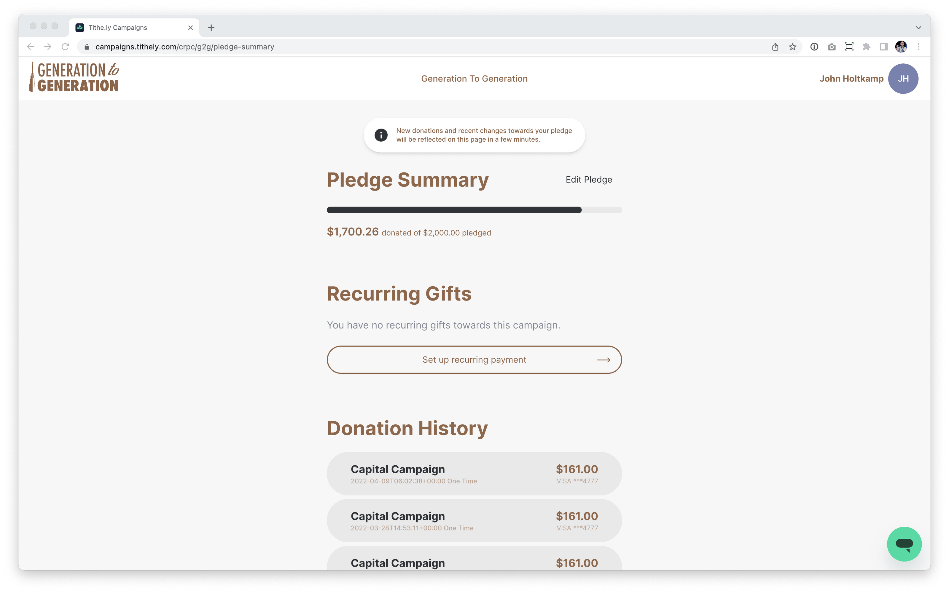 Pledge Campaigns for Church Giving