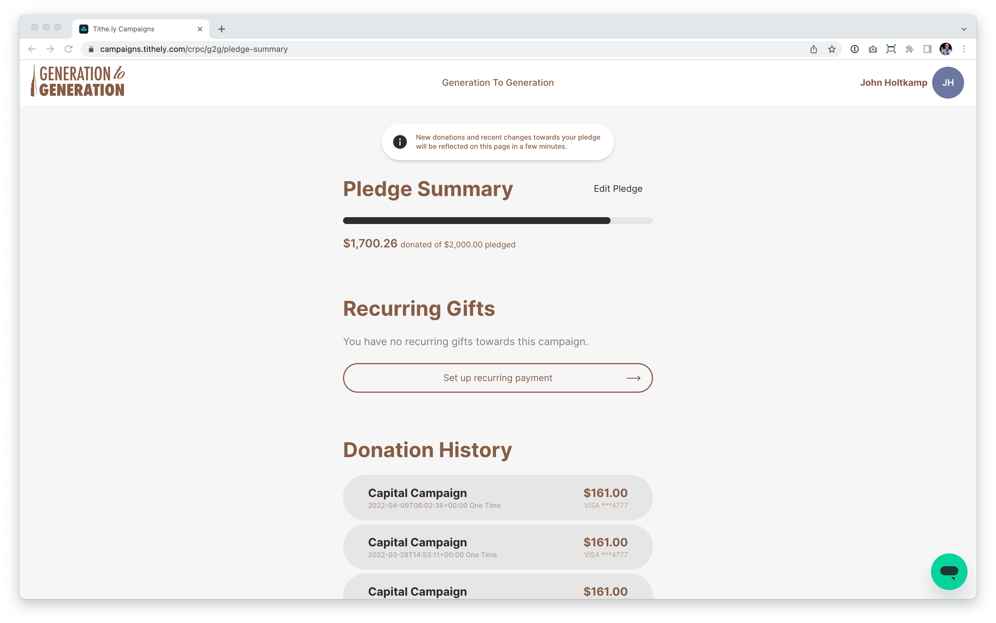 Pledge Campaigns for Church Giving