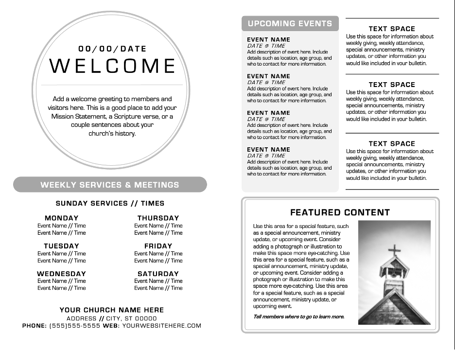 Modern Church Bulletin
